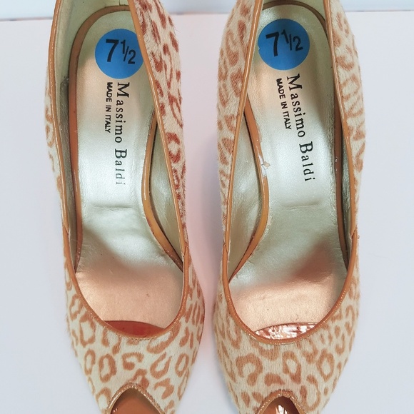 Massimo Baldi | Shoes | Euc Massimo Baldi Genuine Calf Hair Leopard ...